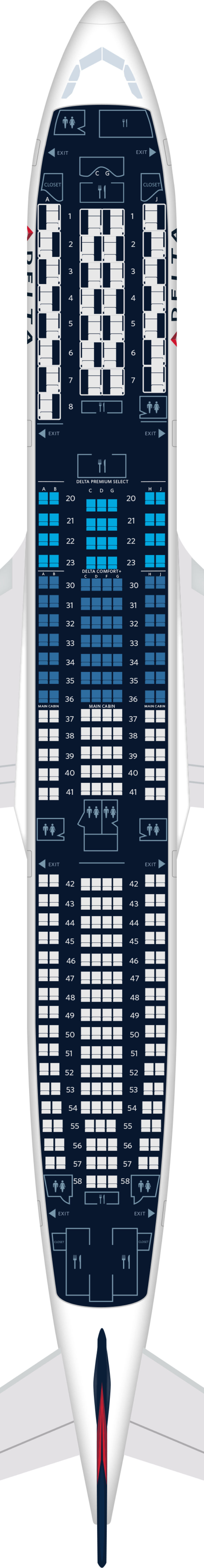 Airbus A330-900neo Seat Maps, Specs & Amenities | Delta Air Lines