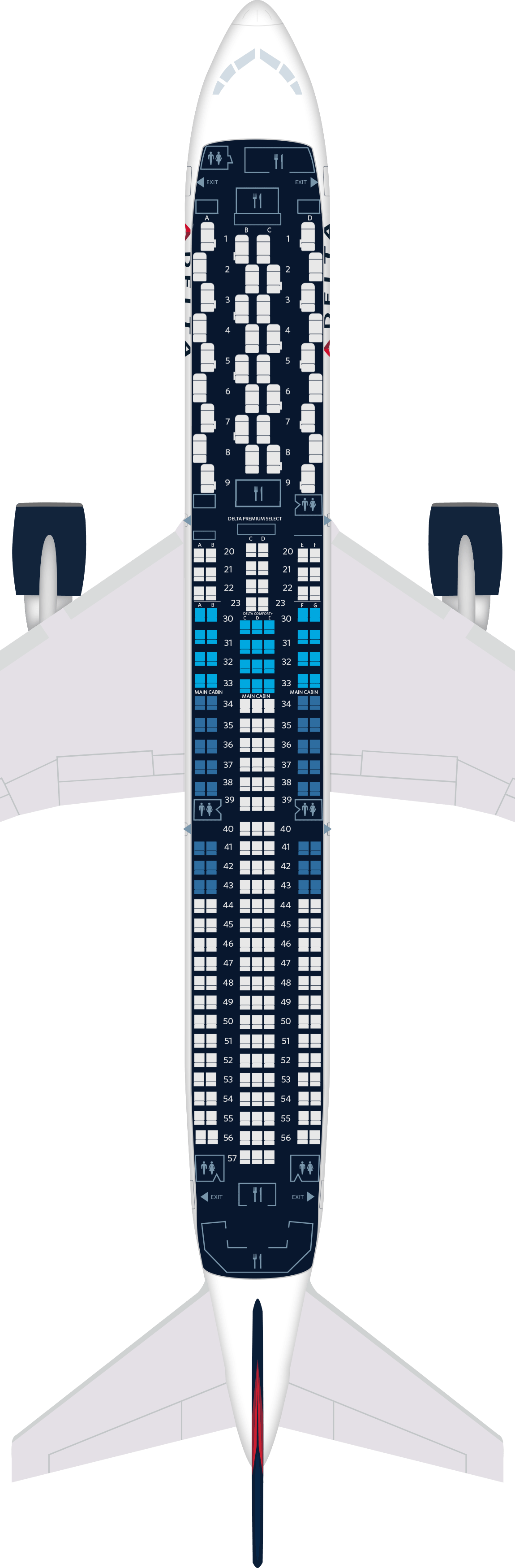 Boeing 767 400 Delta Seating Chart Elcho Table