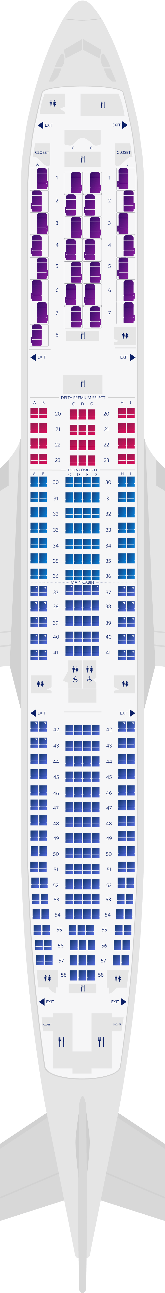Delta A330 900neo Seat Map Delta A330 900neo Seat Map